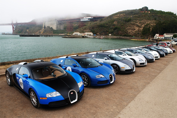 Siêu xe Bugatti Veyron tụ hội ở San Francisco